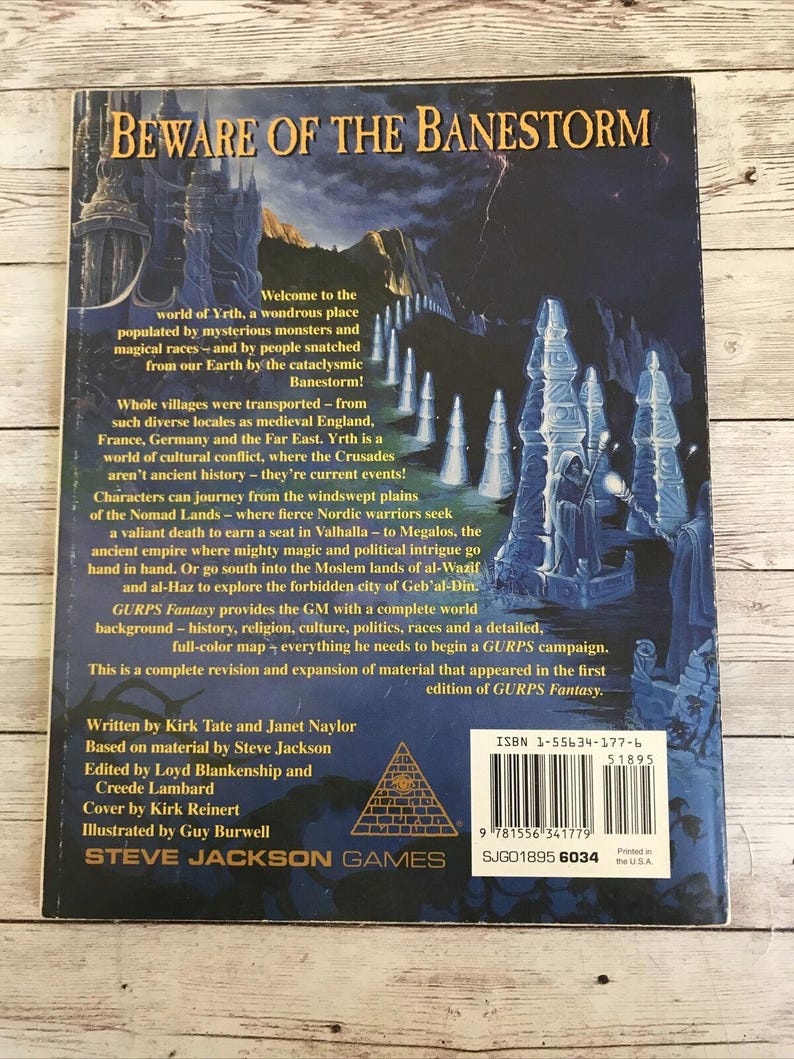 GURPS Fantasy by Steve Jackson Games Staff (1995, Trade Paperback) - Etsy