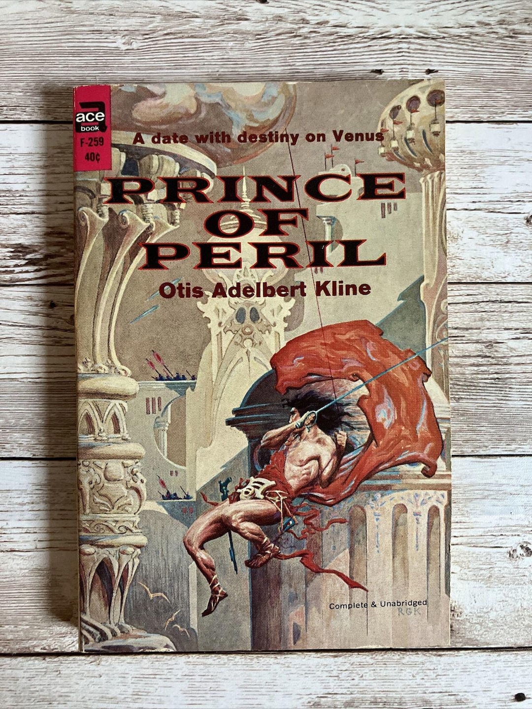 Prince of Peril Otis Adelbert Kline ACE F-259 1962 Science Fiction Paperback - Etsy