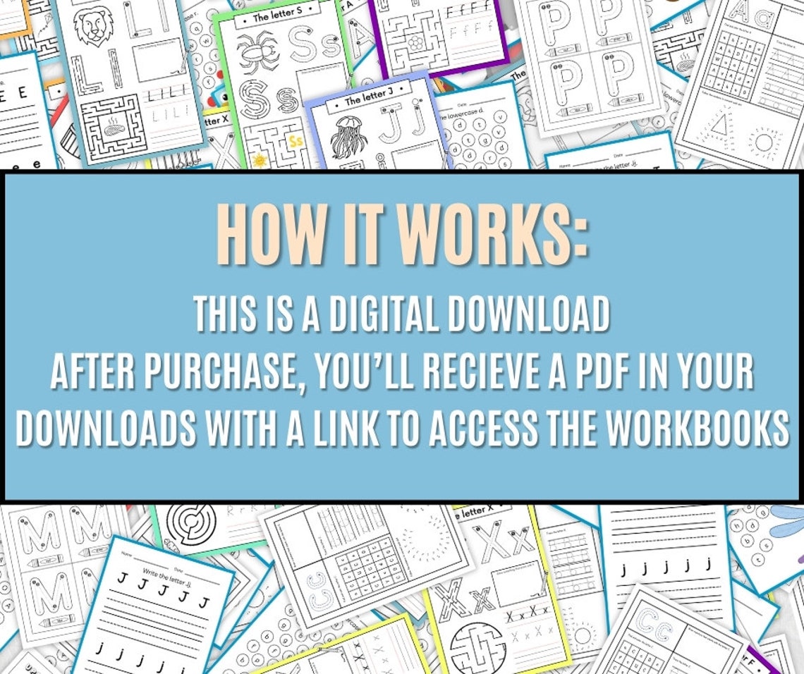 Printable Preschool Worksheets Alphabet Kindergarten Workbook Practice ...