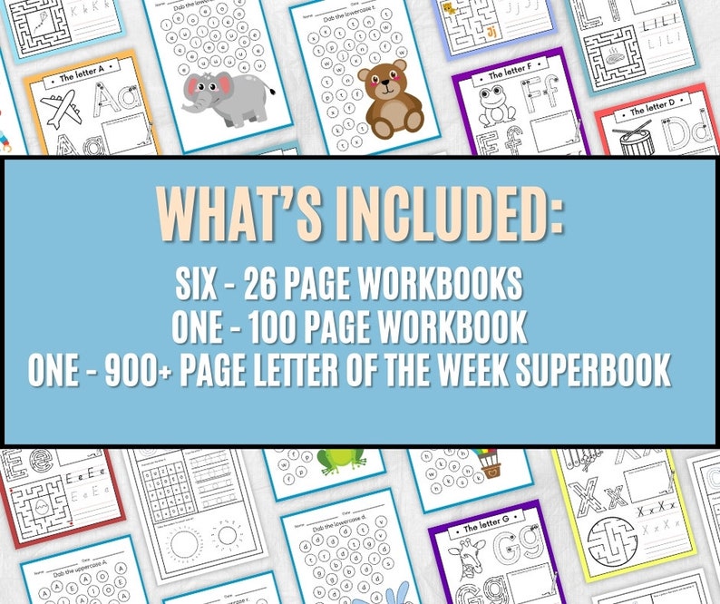 Printable Preschool Worksheets Alphabet Kindergarten Workbook Practice ...