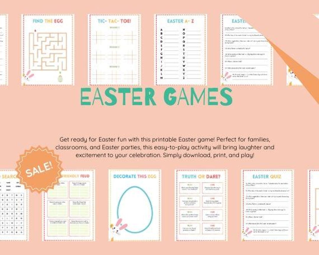 10 Easter Games Printables – Fun Easter Party Game for Kids & Adults ...