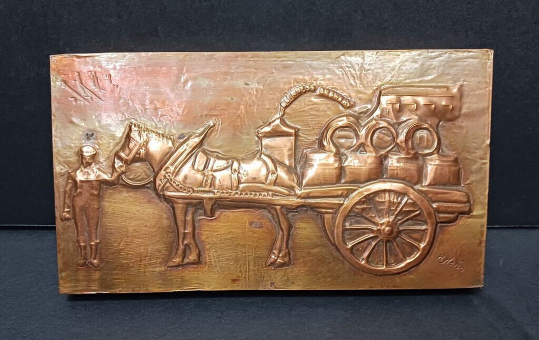 Guinness Brewery Cart Copper Relief Made West Cork - Etsy
