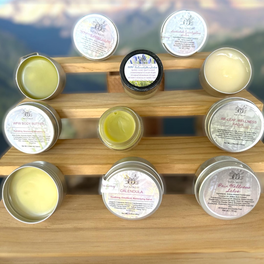 Natural Hemp Infused Salve , Herb Infused Salve,beeswax Salve Soothing ...
