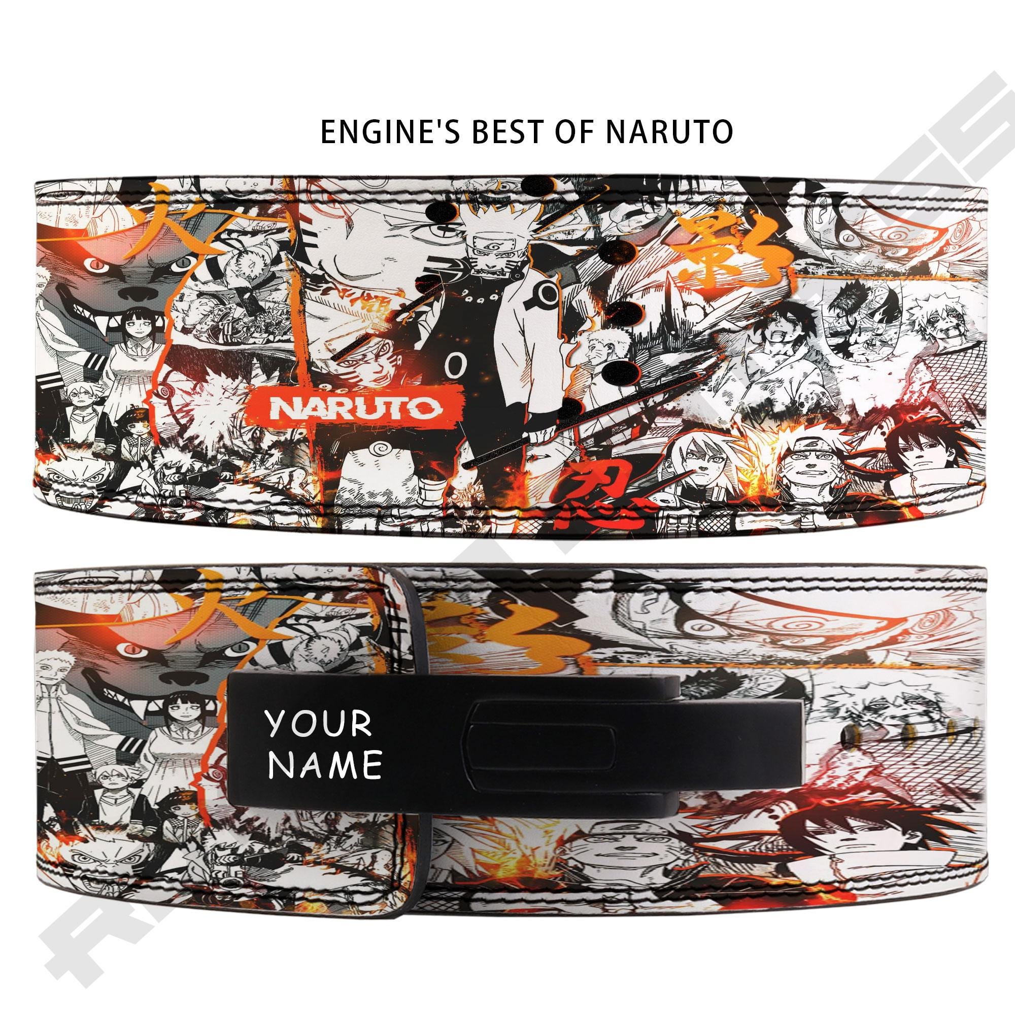 Engines Best of Naruto Anime Lever Belt Powerlifting Custom Lever Belt ...