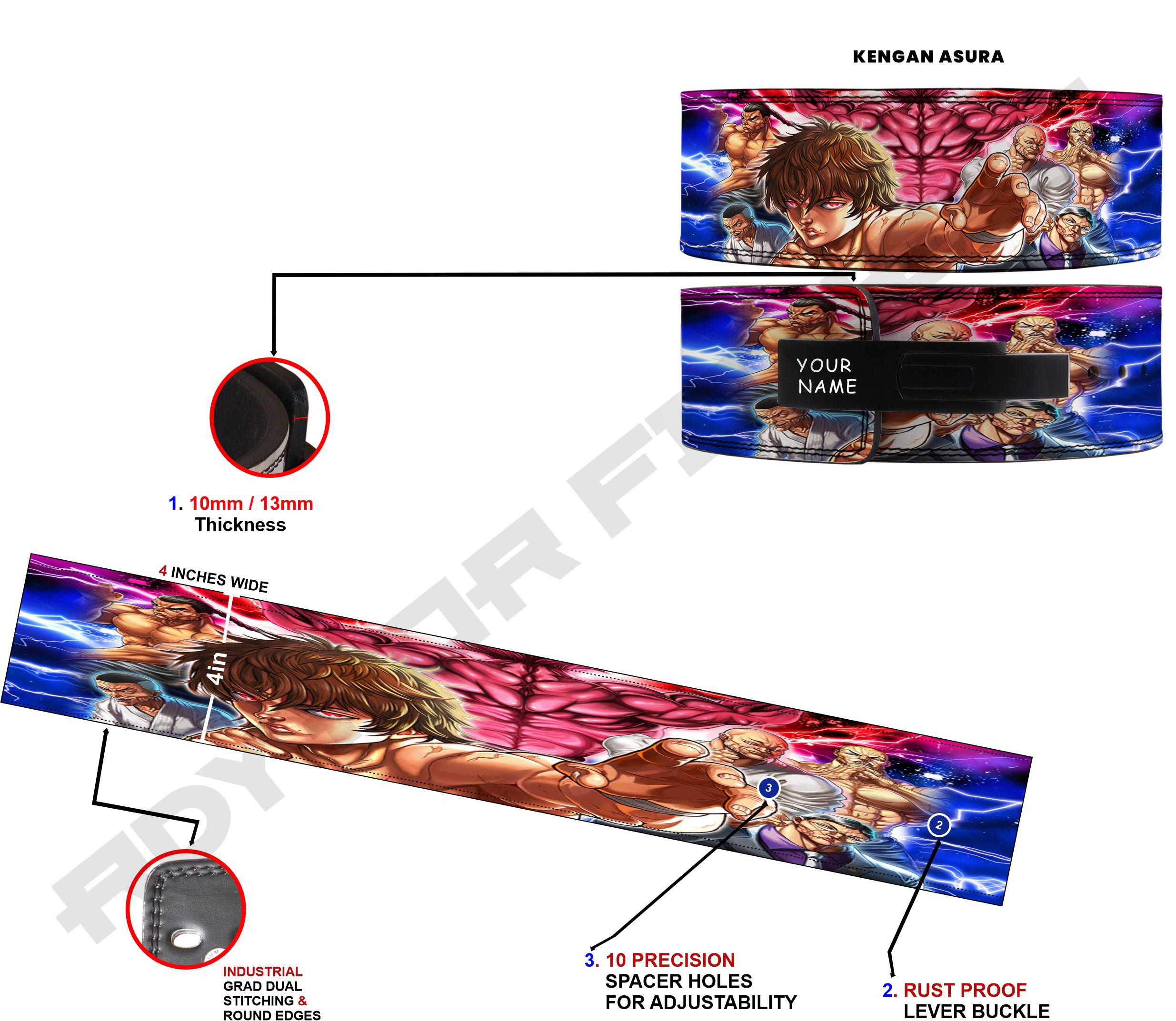 Kengun Asura Anime Belt Ultra Instinct Belt Powerlifting Custom Lever ...