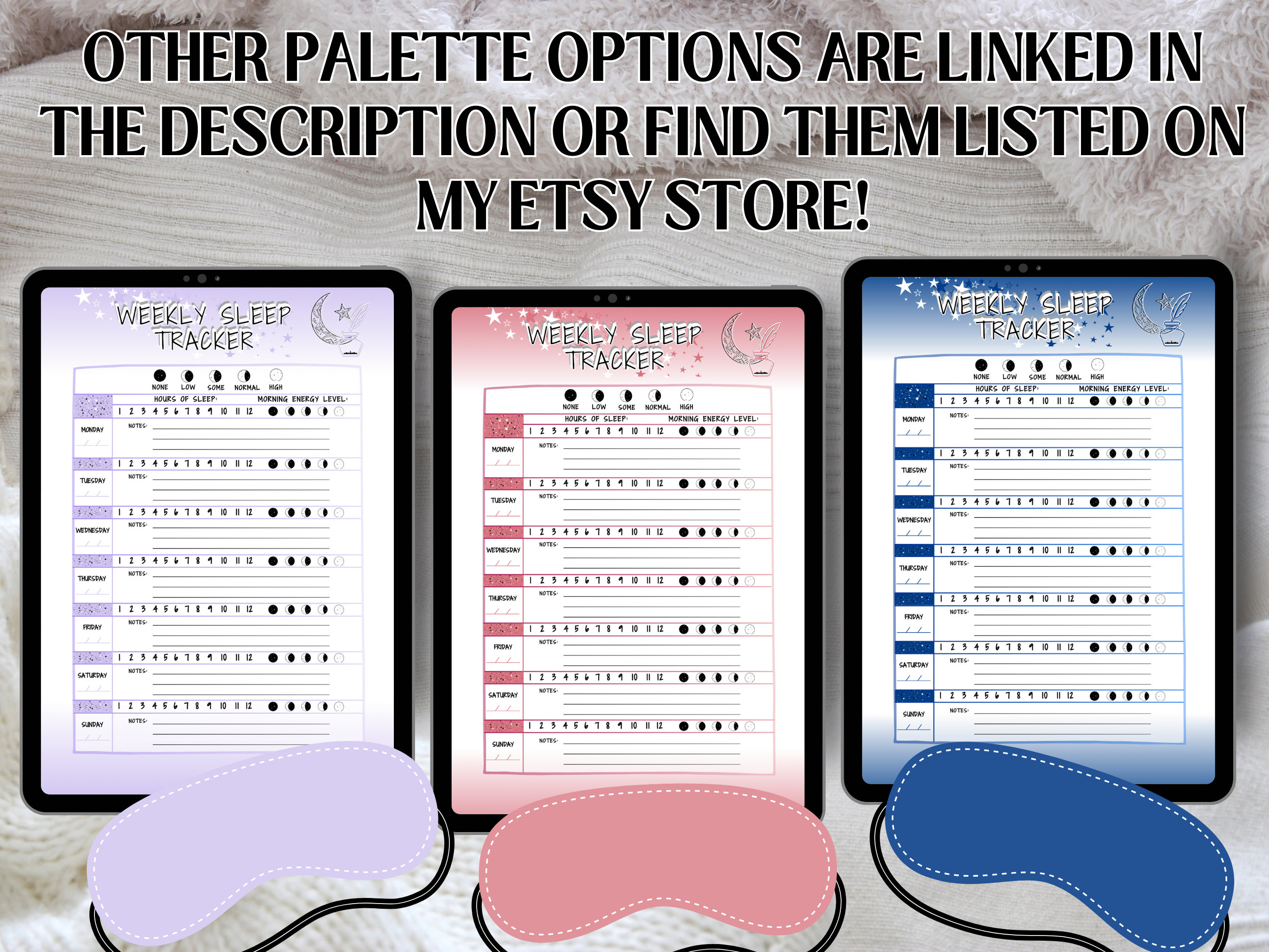 Weekly Sleep Tracker Digital, Printable Sleep Log Sleep Quality Sleep ...