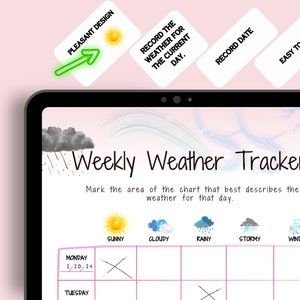 Weather Tracker Printable Weather Tracker Water Tracker Printable ...