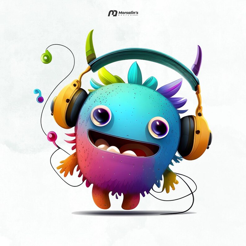 Easter Watercolor Monster Clipart, 06 PNG Nursery Spring Clipart ...