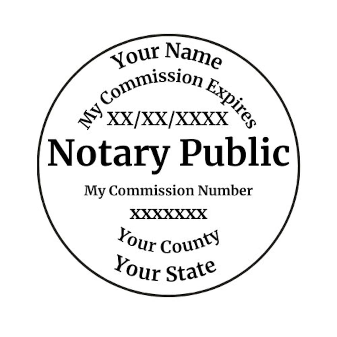 Custom Round Notary E-seal - Etsy