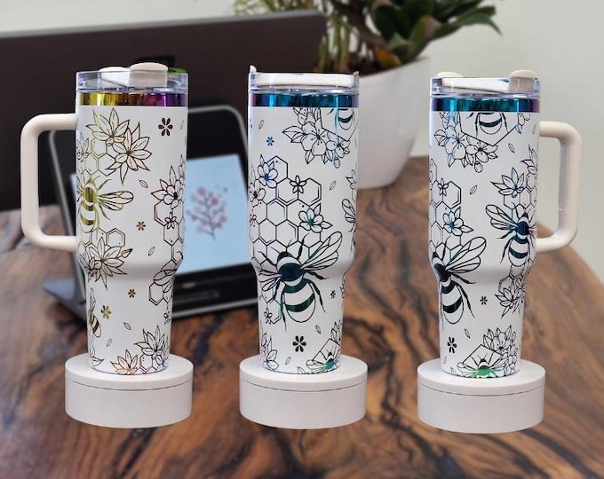 Personalized Yeti 20oz/591ml Rambler Full Wrap Engraving Wildflowers ...