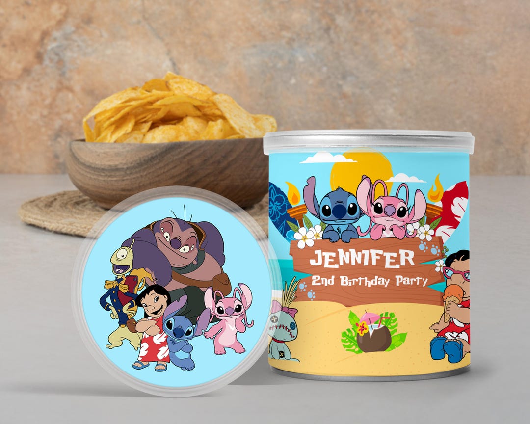 Lilo & Stitch Editable Label, Stitch and Angel Pringles Label ...