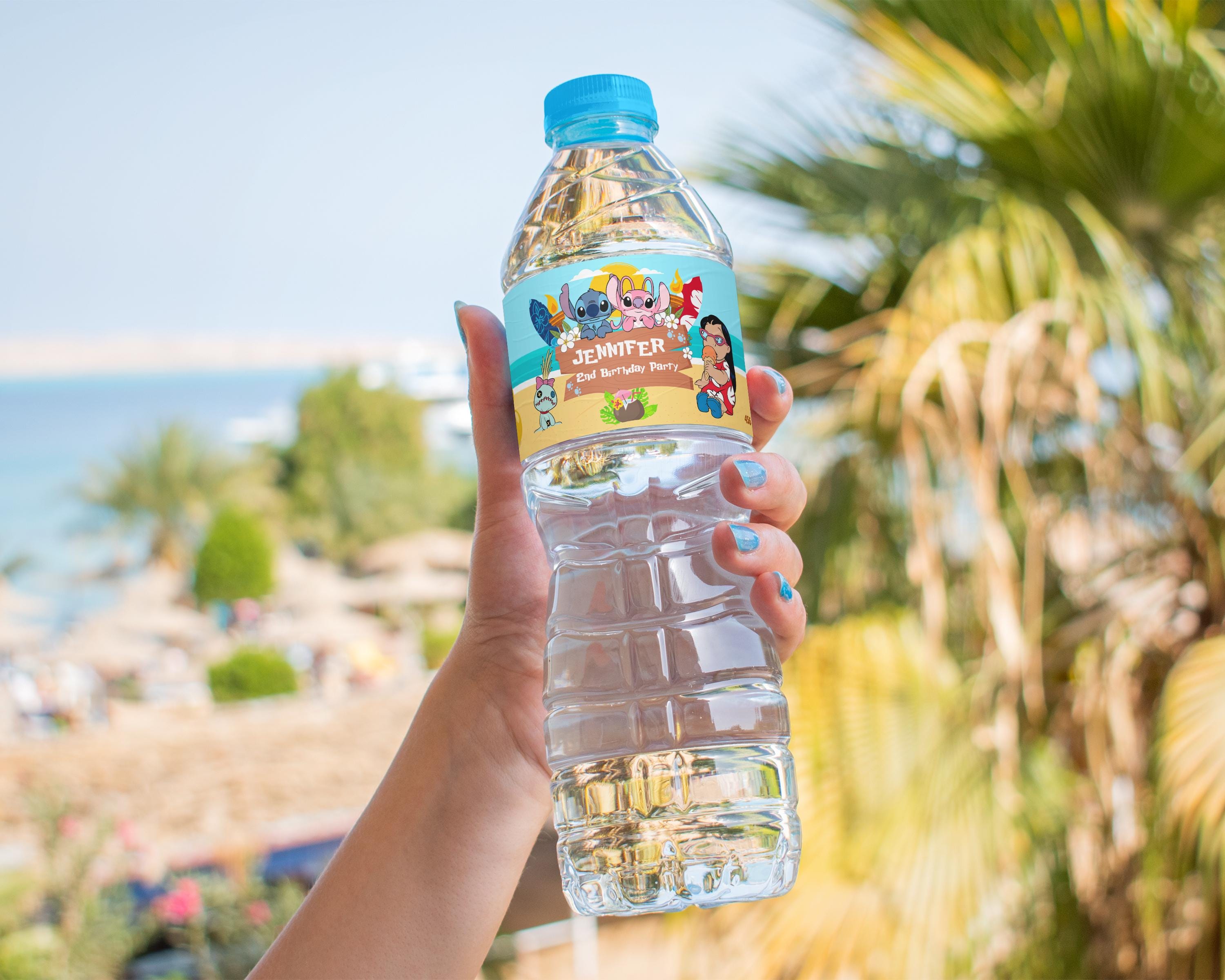 Lilo & Stitch Editable Label, Stitch and Angel Bottle Label, Printable ...