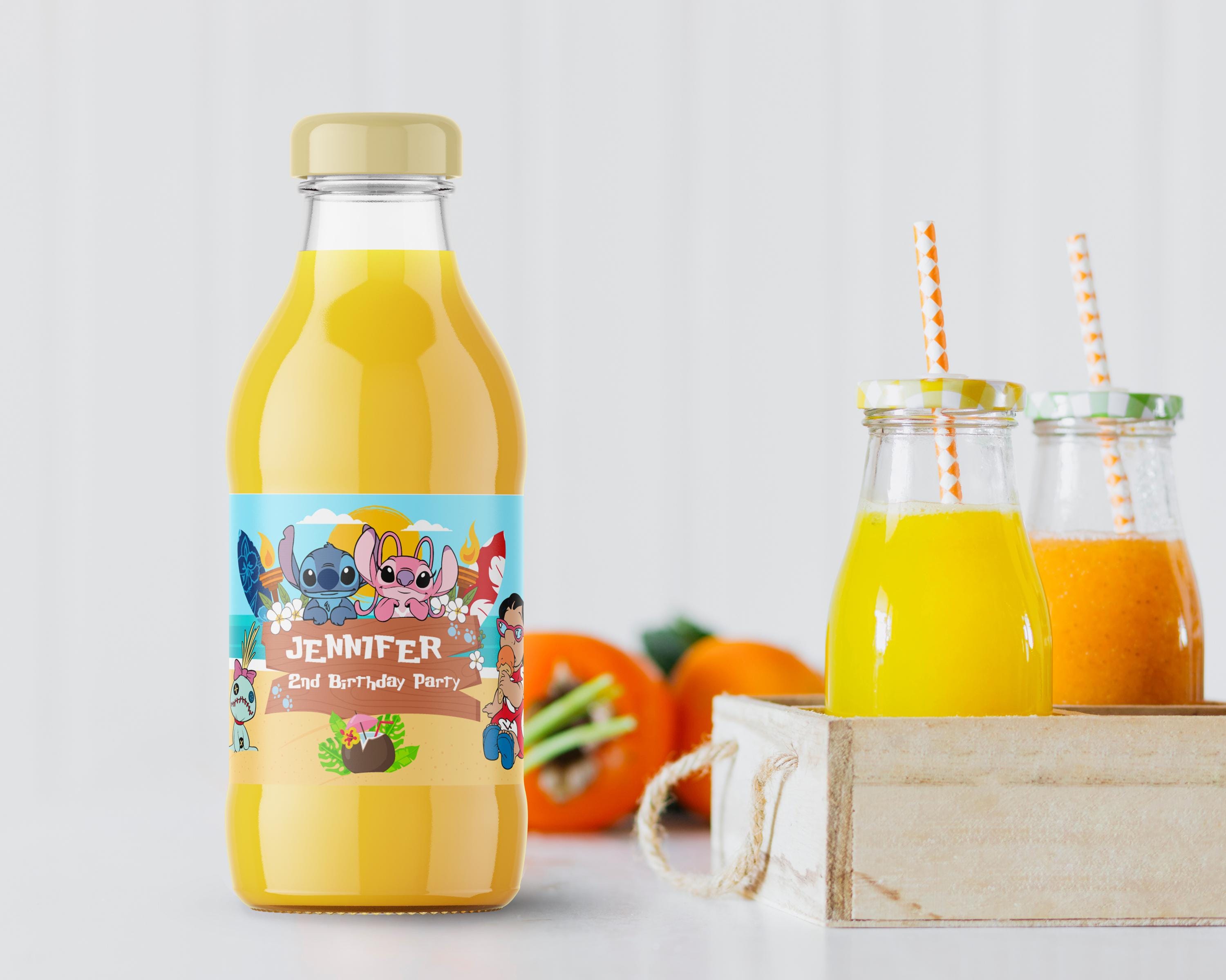 Lilo & Stitch Editable Label, Stitch and Angel Bottle Label, Printable ...