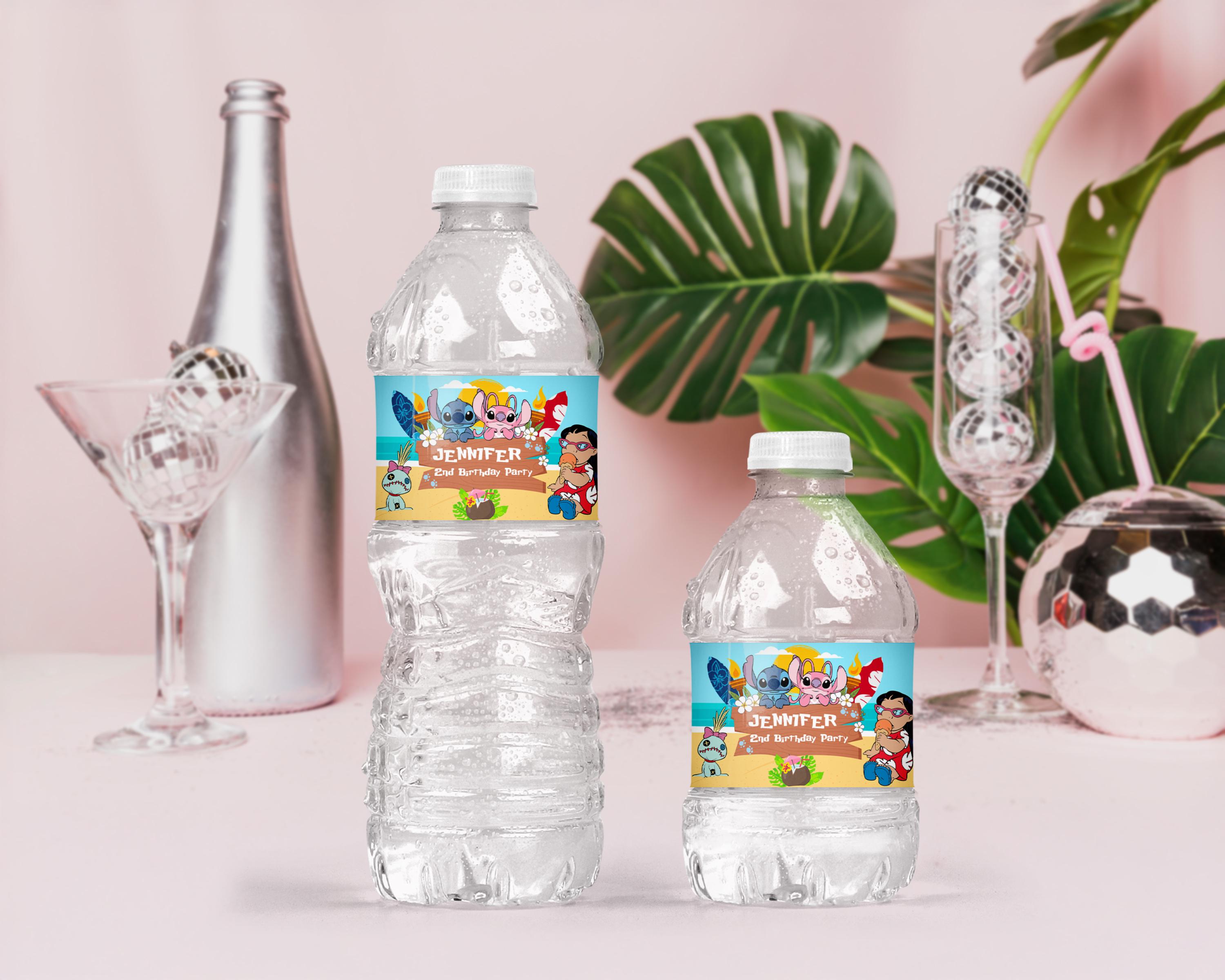 Lilo & Stitch Editable Label, Stitch and Angel Bottle Label, Printable ...