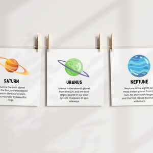 Planet Flashcards, Classroom Print, Educational Print, Montessori ...