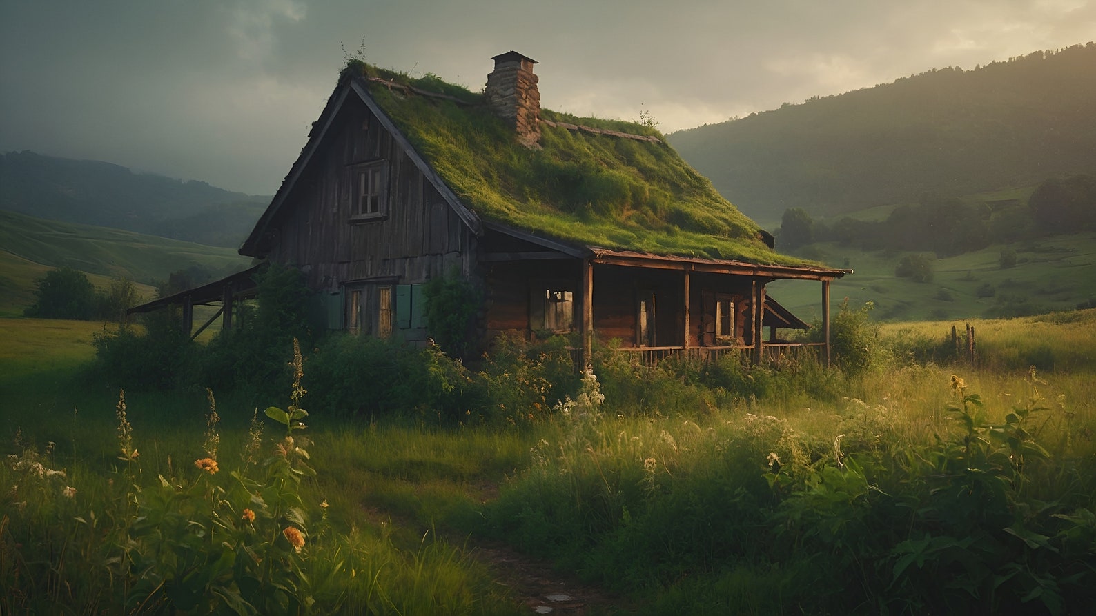 Forest Overgrown Cabin - Etsy