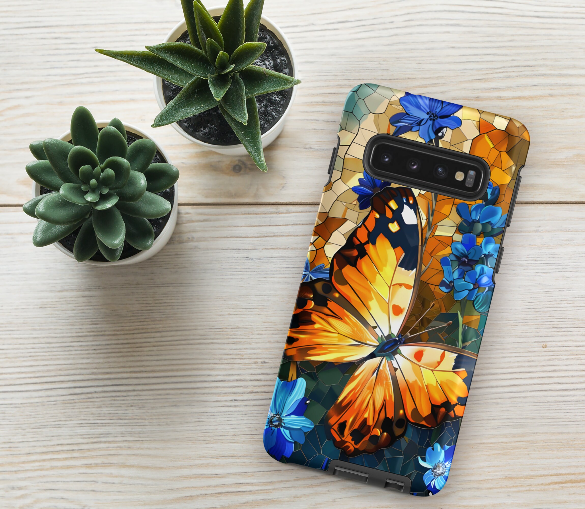 Butterfly Stained Glass Illusion Cell Phone Case | iPhone Case | Floral ...