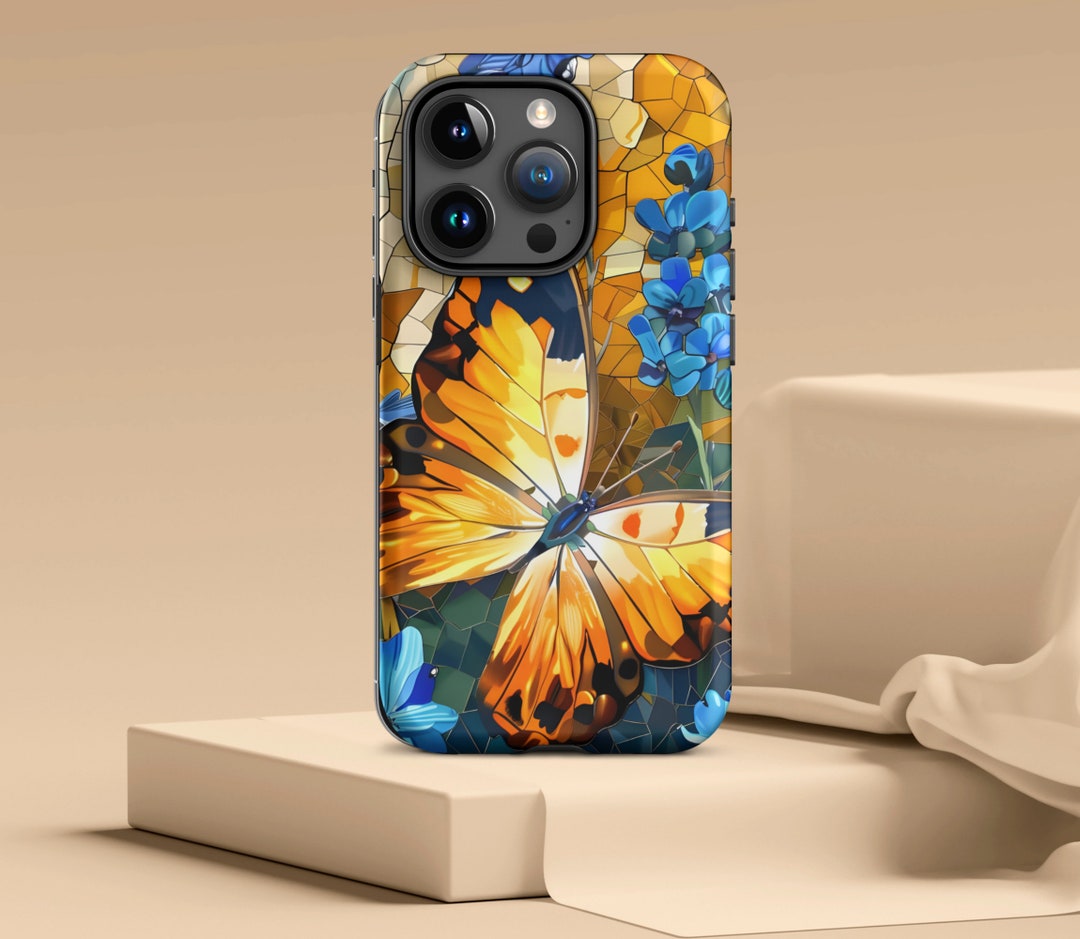 Butterfly Stained Glass Illusion Cell Phone Case | iPhone Case | Floral ...