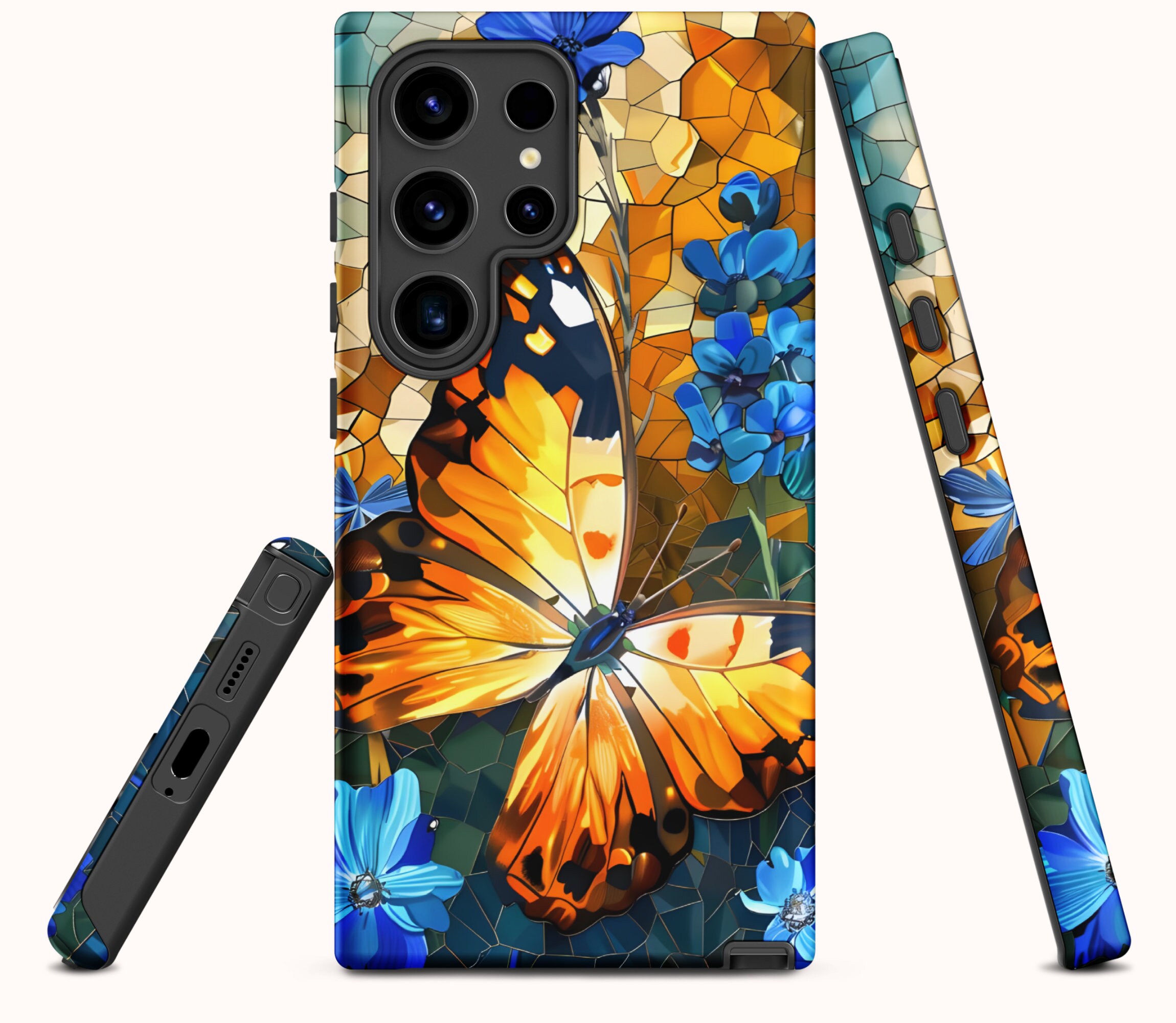 Butterfly Stained Glass Illusion Cell Phone Case | iPhone Case | Floral ...