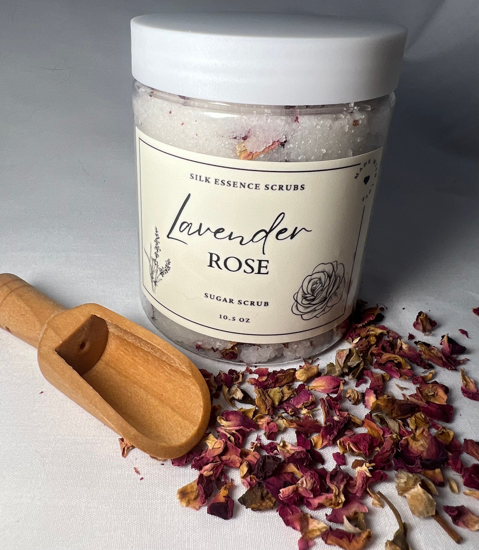 Lavender Rose Sugar Scrub/10.5oz Sugar Scrub/sugar Body Scrub ...