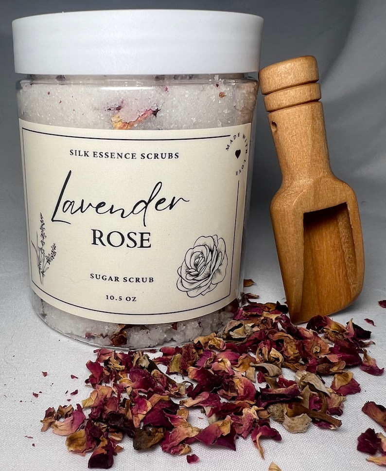 Lavender Rose Sugar Scrub/10.5oz Sugar Scrub/sugar Body Scrub ...