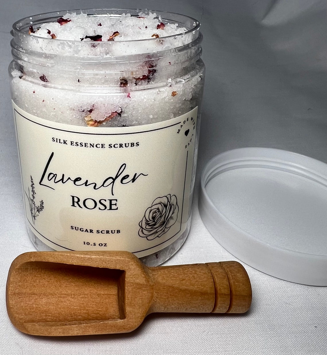 Lavender Rose Sugar Scrub/10.5oz Sugar Scrub/sugar Body Scrub ...