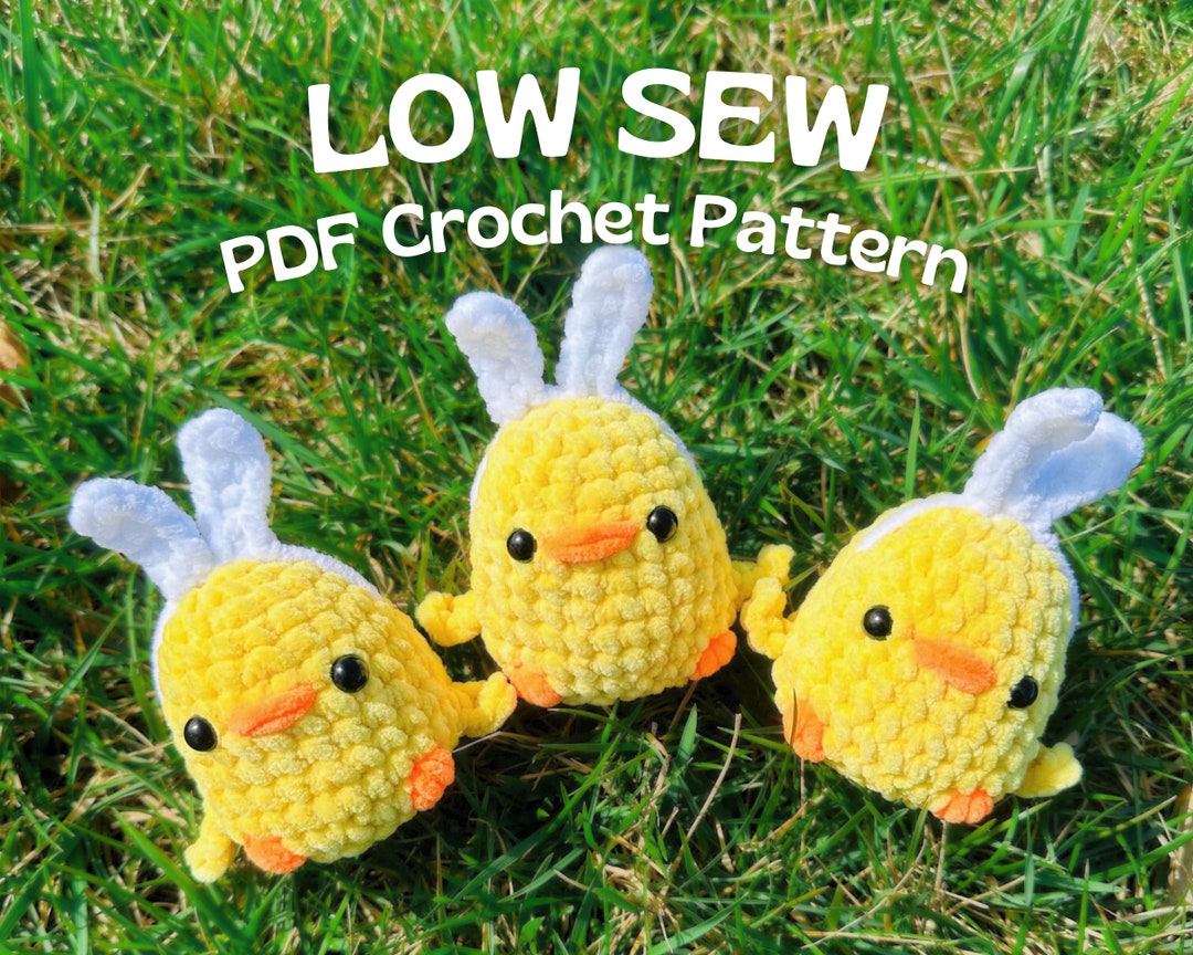 Crochet Easter Chick PDF Pattern Easy Low Sew Amigurumi - Etsy