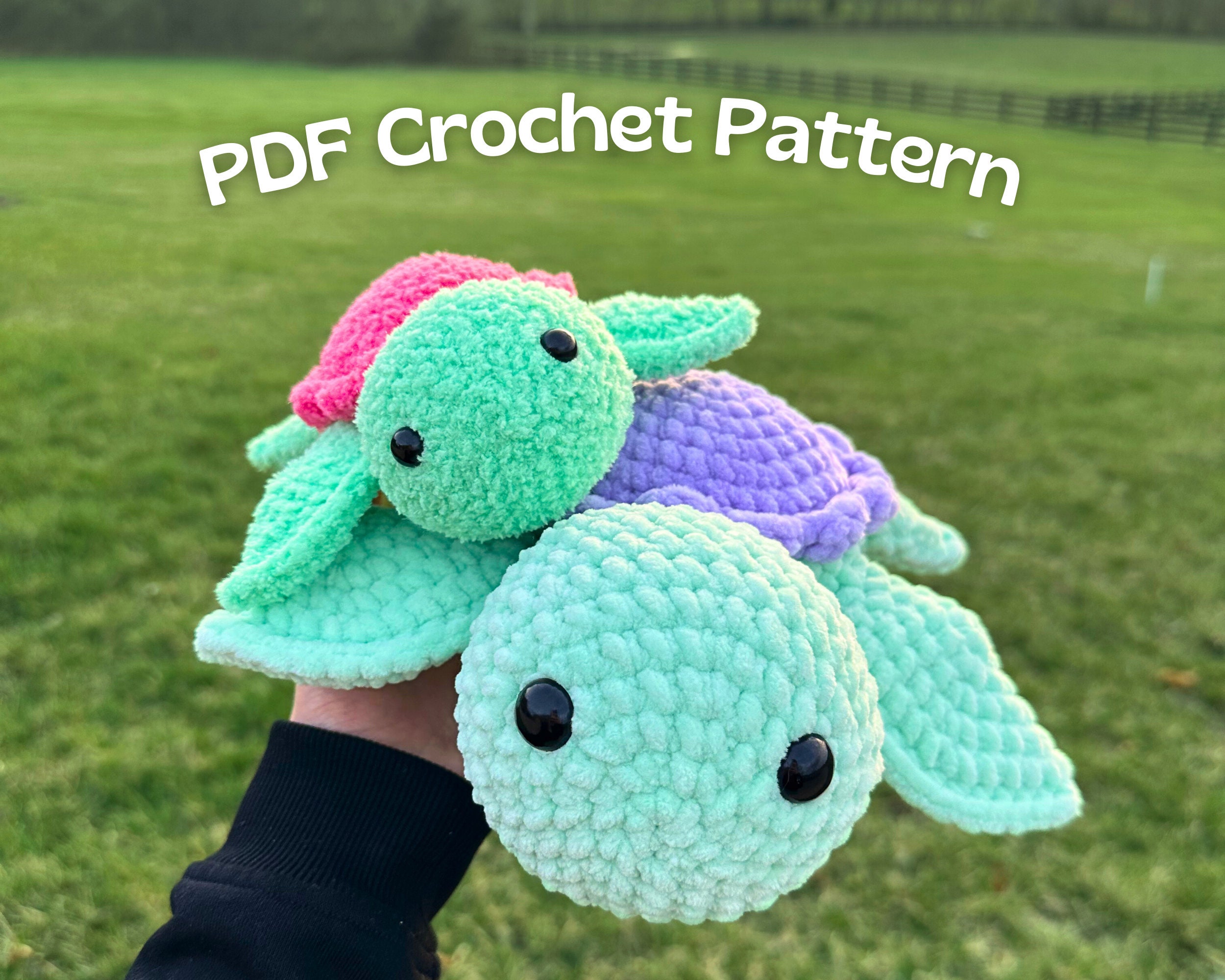 Crochet Turtle With Scalloped Shell PDF Pattern - Etsy