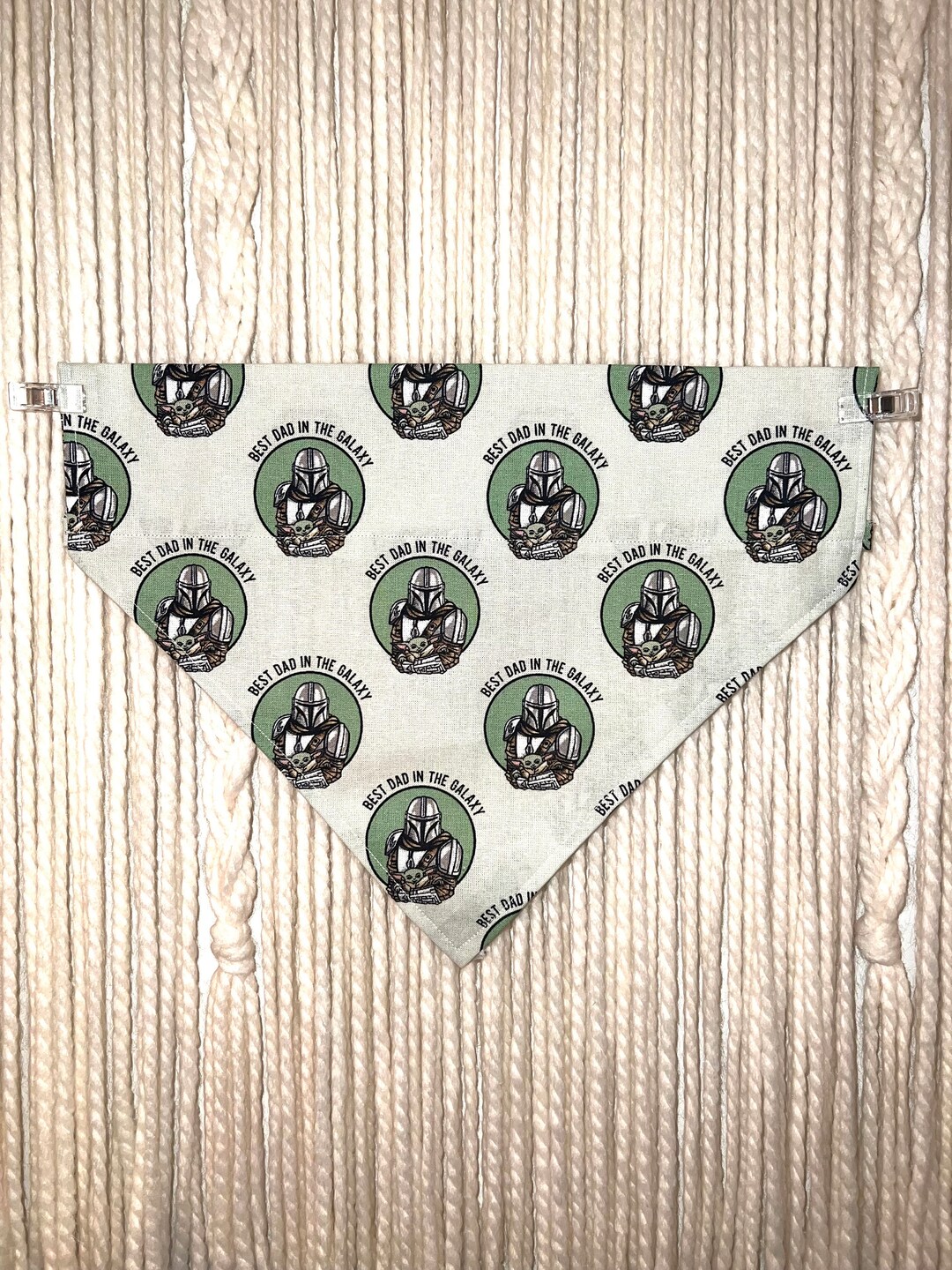 Dog Bandana, Mando Dad, Over the Collar, Cute Gift for Dog Lovers - Etsy