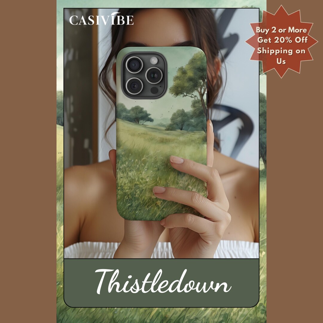 Nature Landscape Phone Case, Scenic Countryside Cover, Artistic Meadow ...