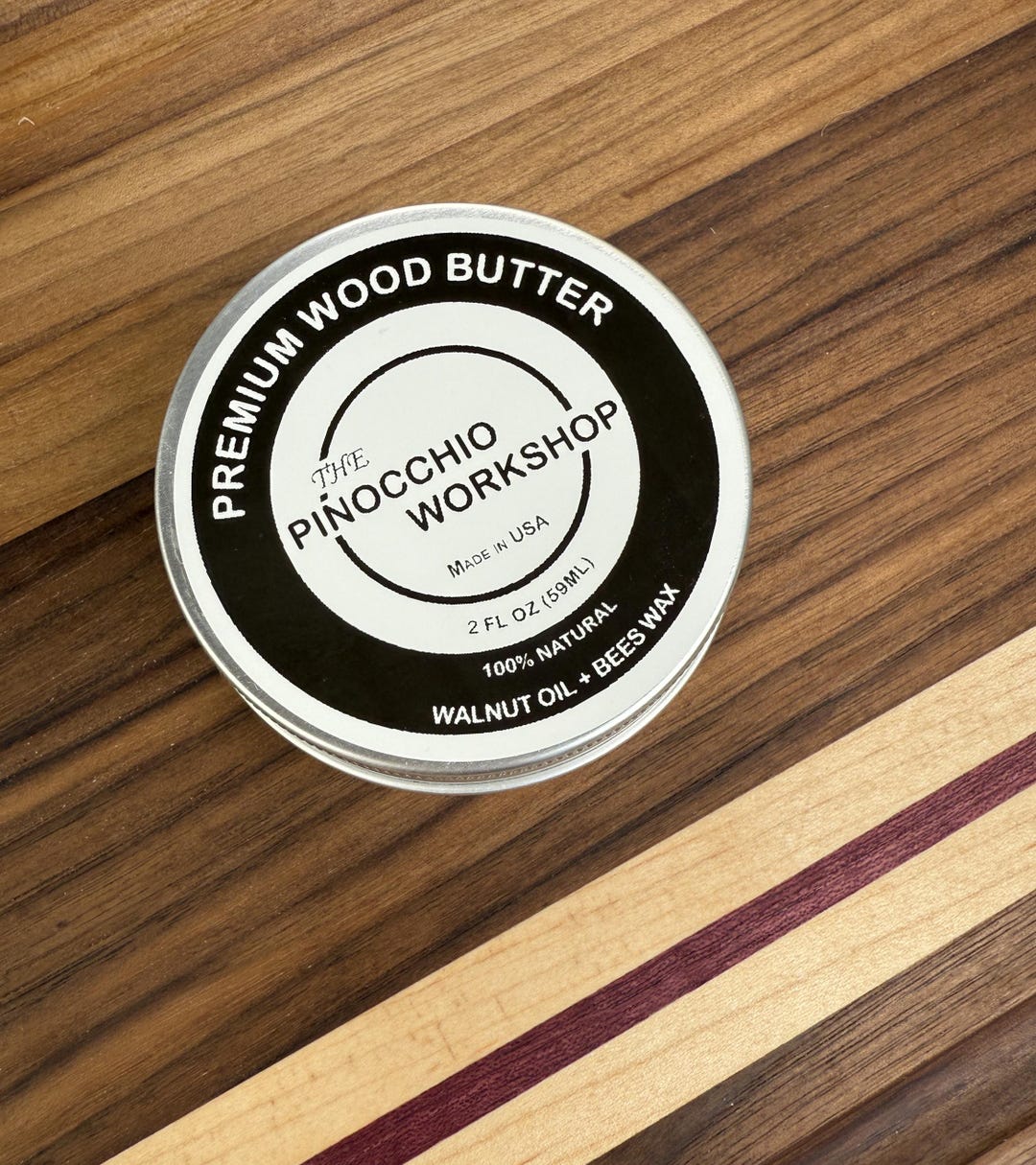 Walnut Oil & Beeswax Wood Butter: Natural Kitchen Wood Conditioner (2oz ...