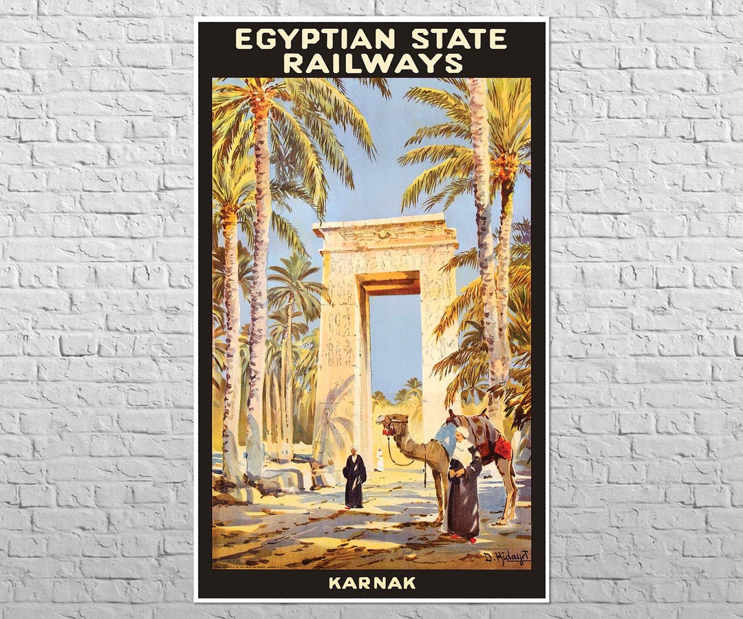 Poster Egypt Karnak, 1920s | 20x33" Big Size | Wall Decor | Ancient ...