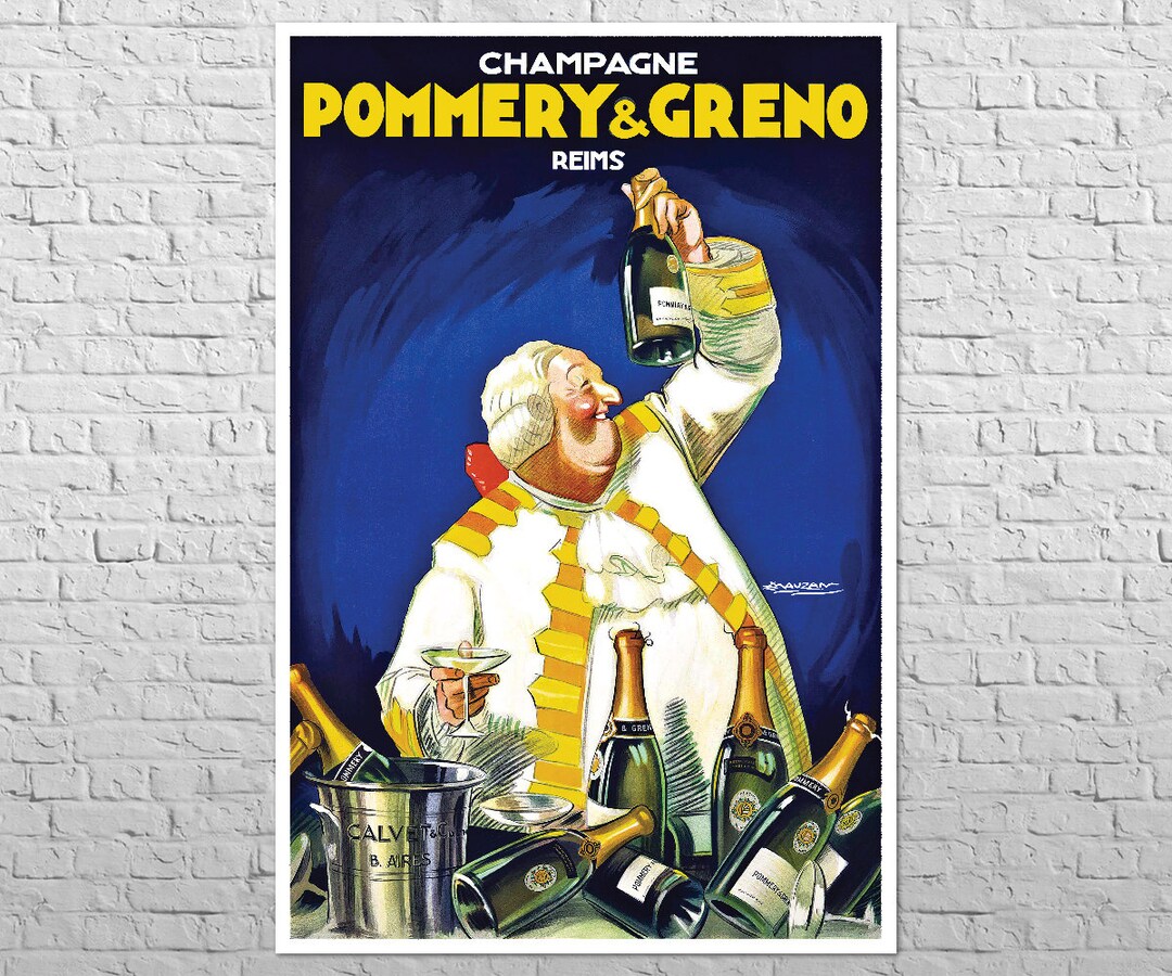 Poster Pommery & Greno, 1928 | 22x33" Big Size | French Champagne, for ...