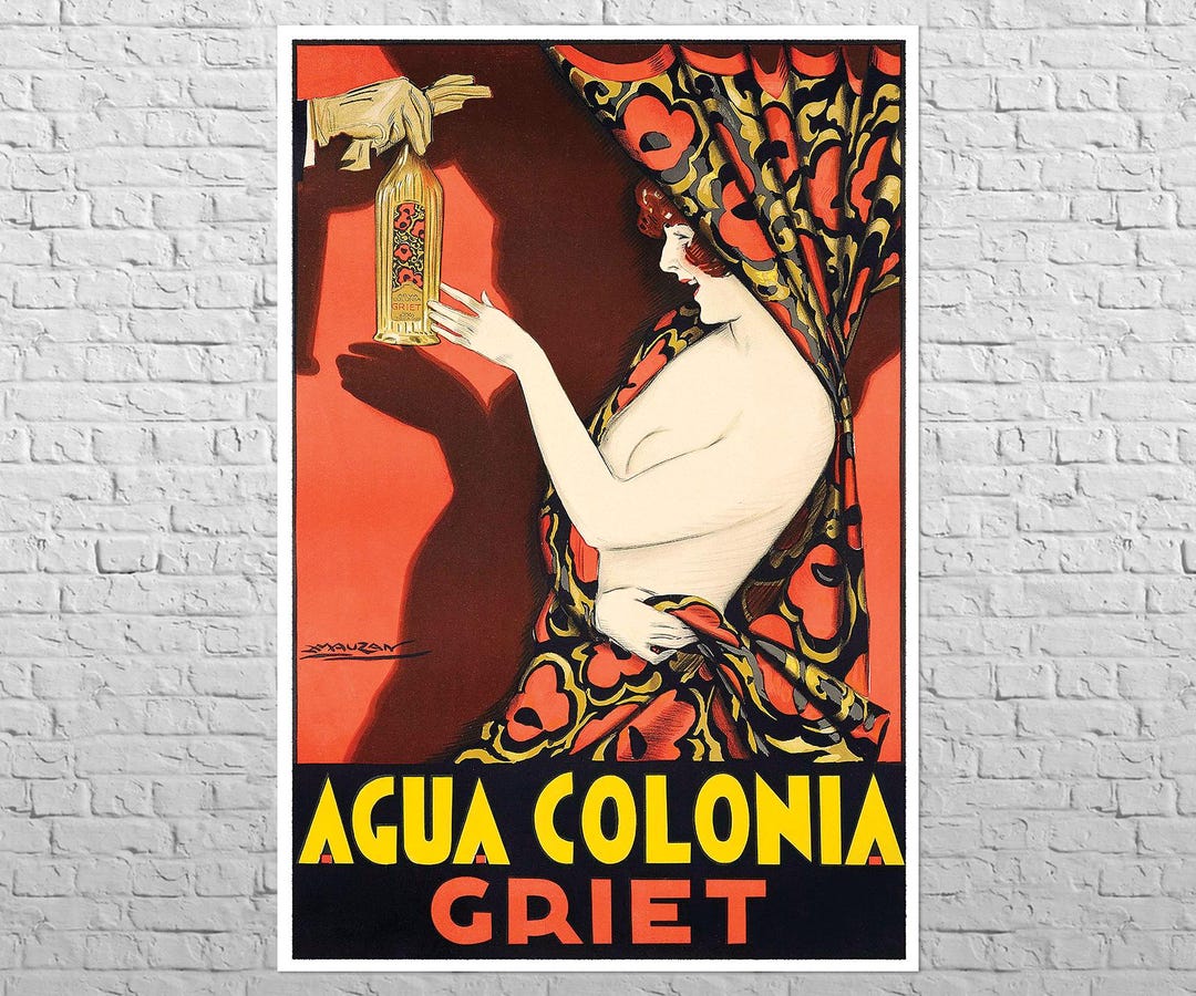 Poster Agua Colonia Griet, 1928 | 22x33" Big Size A1 | Old Perfume Ad ...