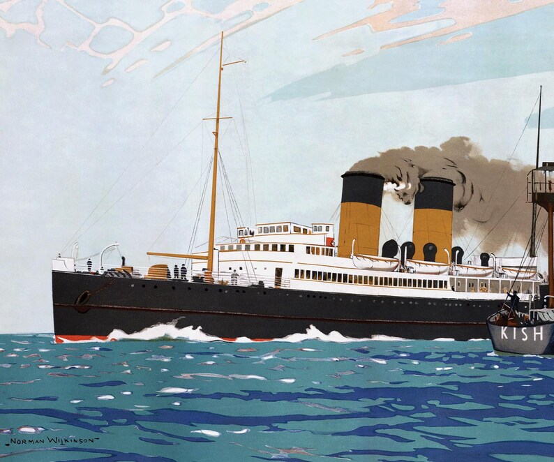 Poster LMS Ireland via Holyhead, 1930s | 34x28" Big Size | Retro Wall ...