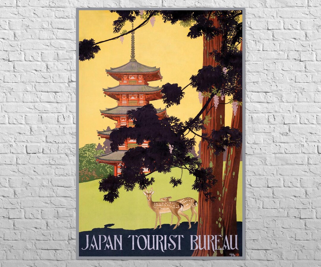Poster Japan Tourist Bureau, 1920s | 22x33" Big Size | Nara - Etsy