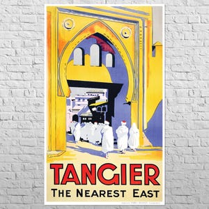 Poster Tangier, 1920s | 20x33" Big Size A1 | Wall Decor | Morocco - Etsy