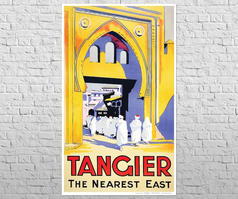Poster Tangier, 1920s | 20x33" Big Size A1 | Wall Decor | Morocco - Etsy