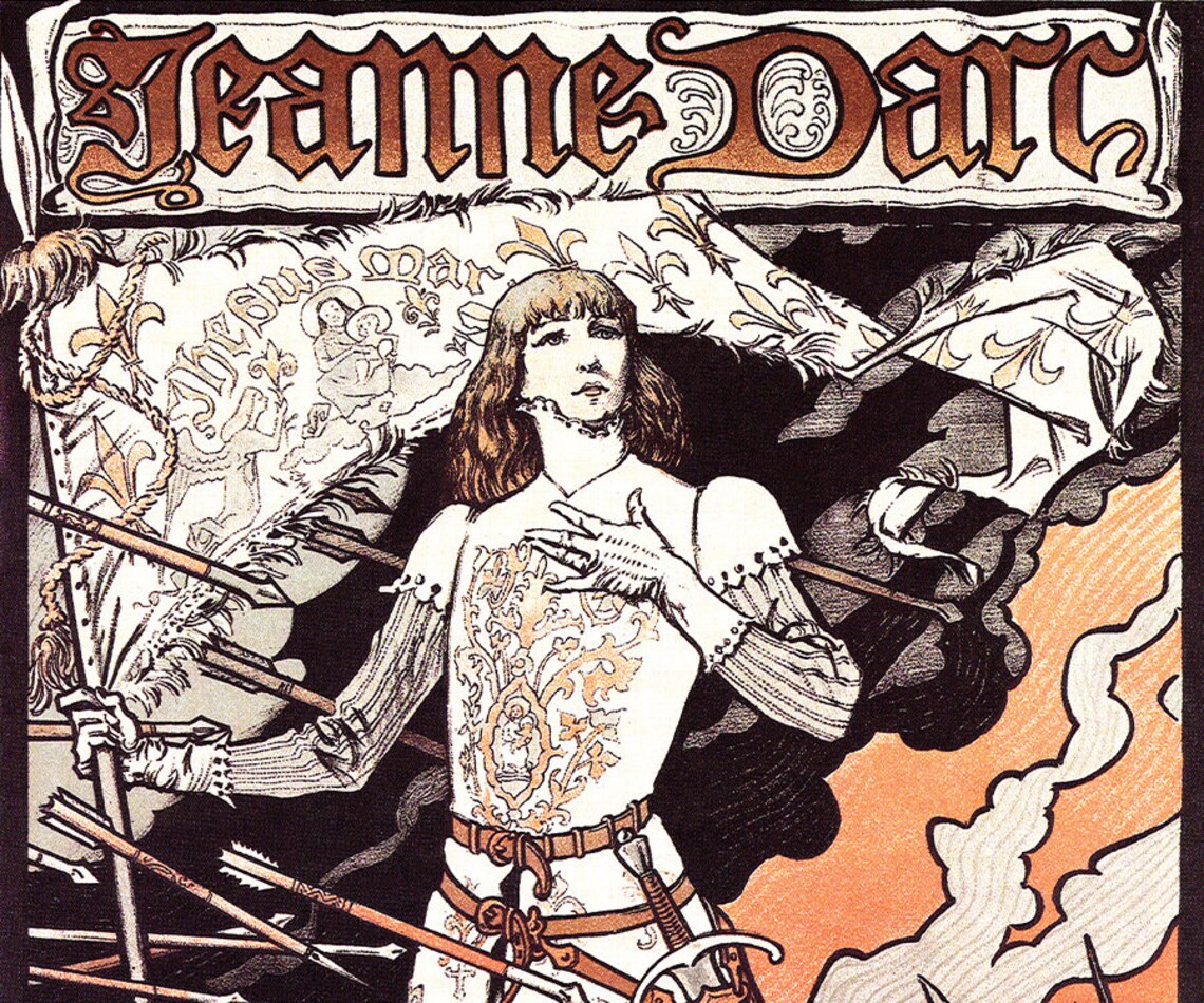 Poster Joan of Arc, 1890 | 22x35" Big Size | Old Theater Affiche, Sarah ...