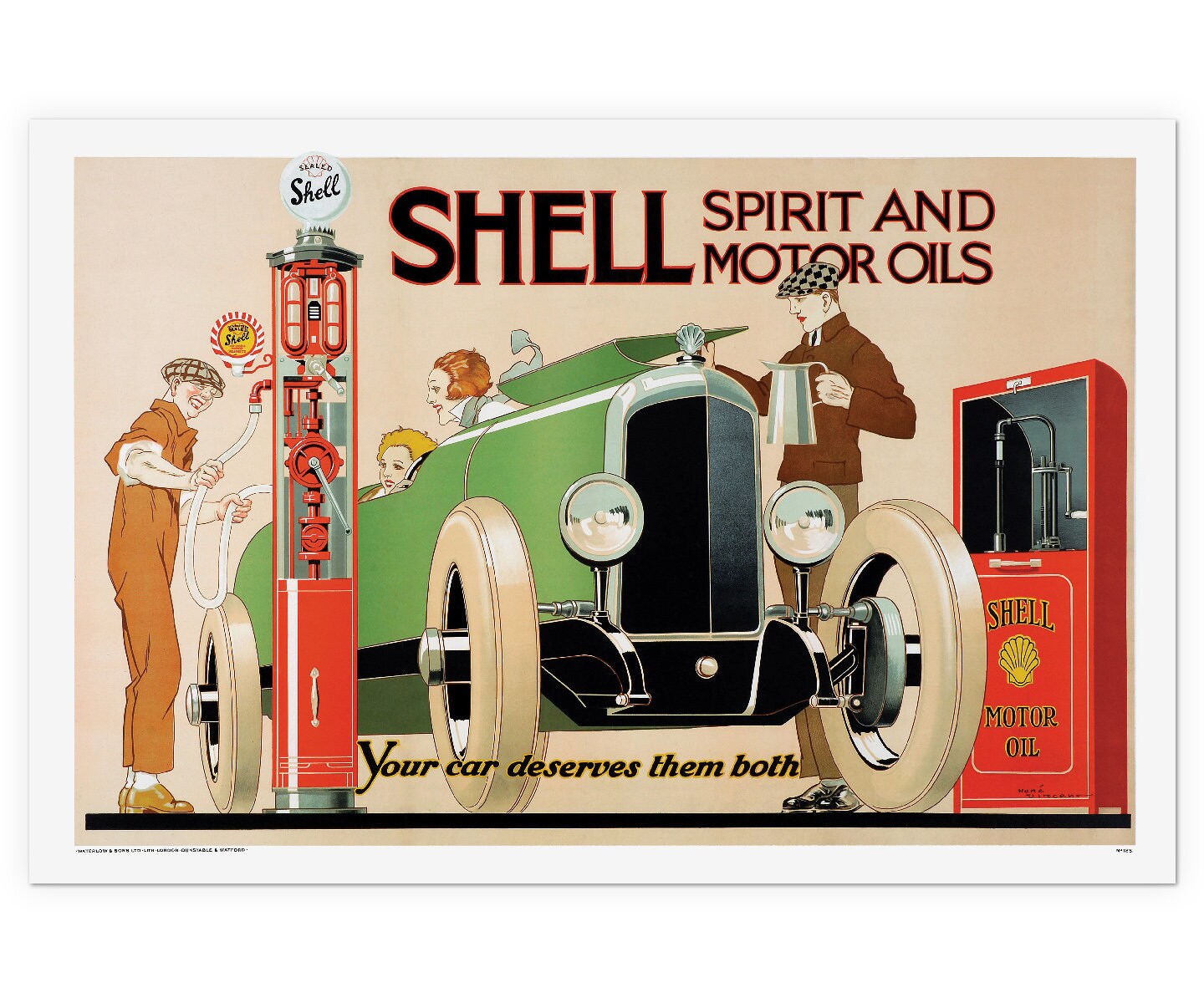 Poster Shell Spirit and Motor Oil 1926 | 24x16" A2 Size | Old ...