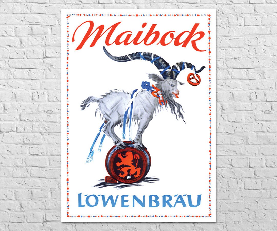 Poster Lowenbrau Maibock 1954 Retro Loft Decor Beer - Etsy