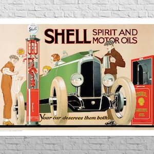 Poster Shell Spirit and Motor Oil 1926 | 24x16" A2 Size | Old ...