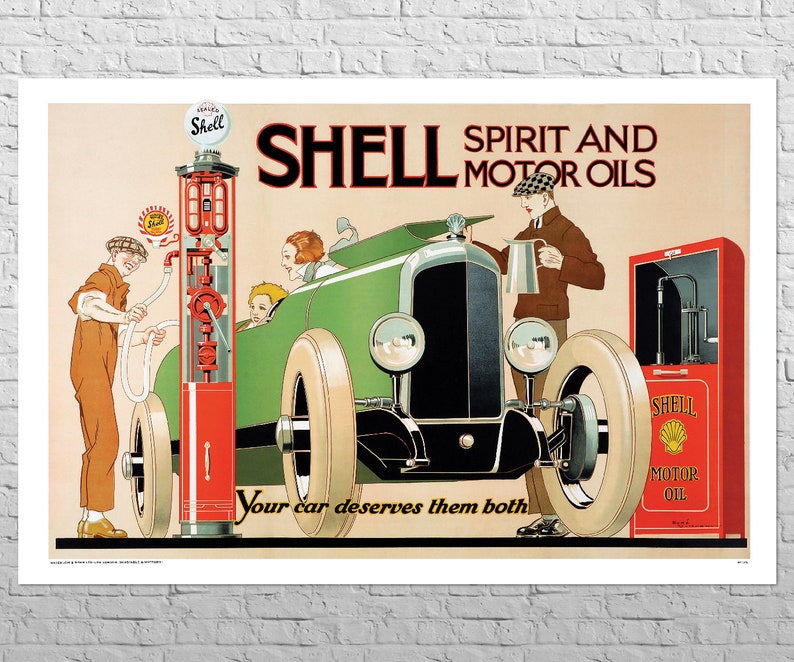 Poster Shell Spirit and Motor Oil 1926 | 24x16" A2 Size | Old ...