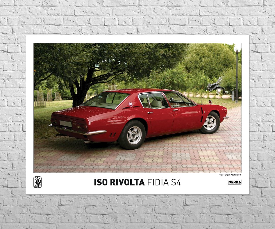 Poster Iso Rivolta Fidia | 33x24" Big Size A1 | 70s Italian Sports Car ...