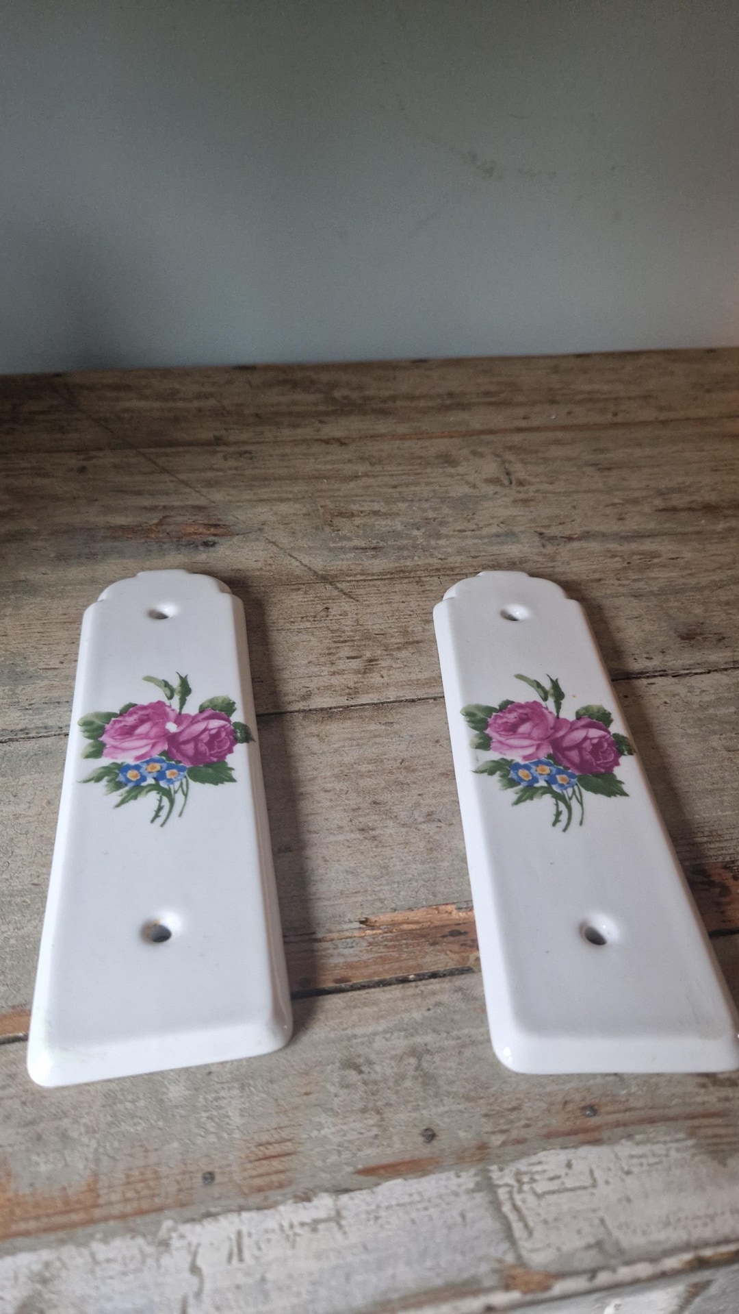 Pair of Vintage French Porcelain Door Finger Plates. - Etsy