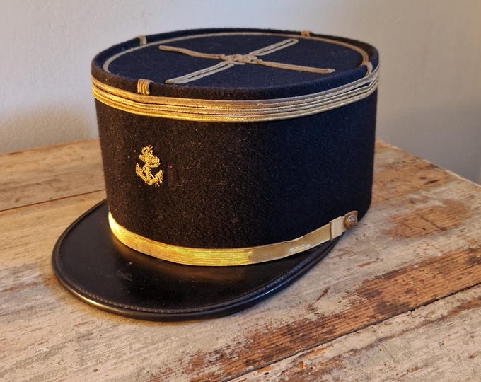 Antique French Military Officer Naval Kepi. - Etsy