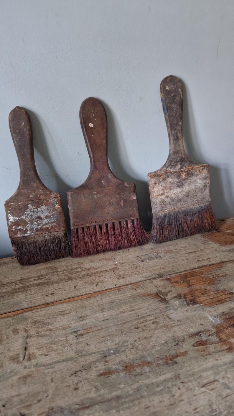 Three Large Antique French 19th Century Paint Brushes. - Etsy Canada