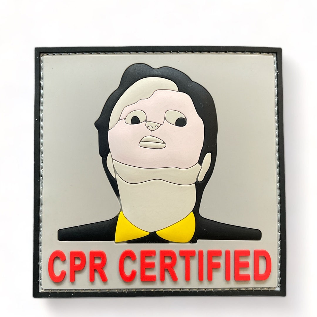 CPR Certified Funny PVC Morale Patch With Hook and Loop Rubber Military Patches for Backpacks ...