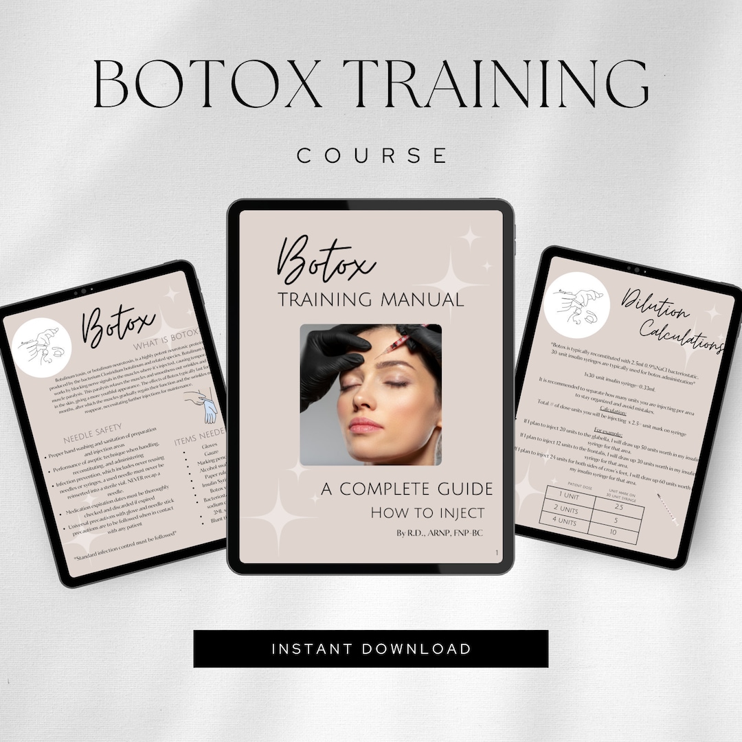 Beginners Botox Injection Course, Botox Training Guide, Botox Manual, Aesthetic Nurse Botox ...