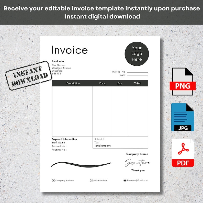 Invoice Template Small Business Order Forms Printable Invoice Receipt ...